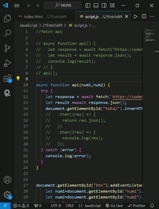 Vikas Nirmal on LinkedIn: day -14 of learning JavaScript -topic fetch Api Vikas Nirmal on LinkedIn: day -14 of learning JavaScript -topic fetch Api