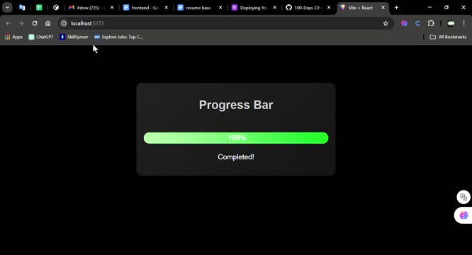 Challenge: Progress Bar in React | Shahid M posted on the topic | LinkedIn Challenge: Progress Bar in React | Shahid M posted on the topic | LinkedIn