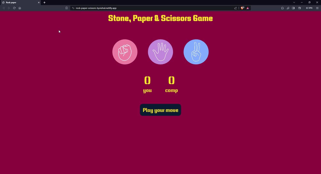 Finished Stone, Paper & Scissors game with HTML, CSS, and JavaScript ... Finished Stone, Paper & Scissors game with HTML, CSS, and JavaScript ...