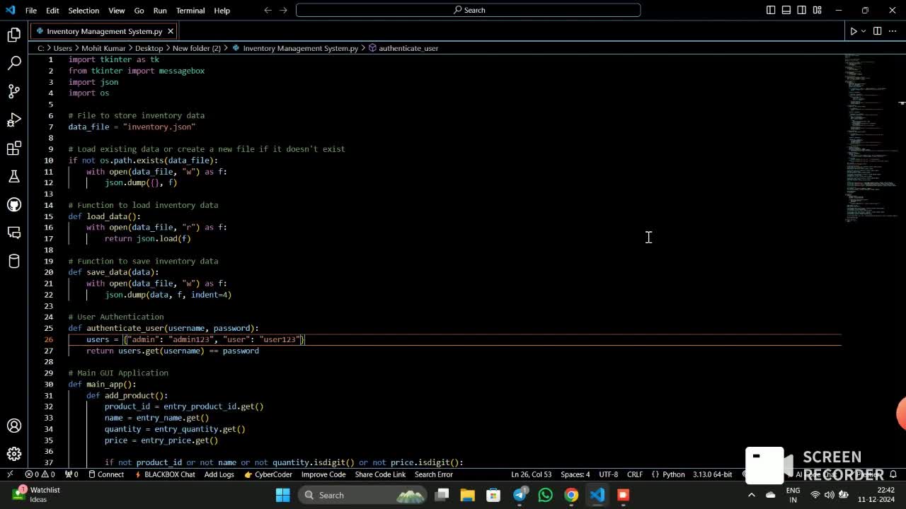 Mohit Kumar on LinkedIn: #python #inventorymanagement #guidevelopment # ... Mohit Kumar on LinkedIn: #python #inventorymanagement #guidevelopment # ...