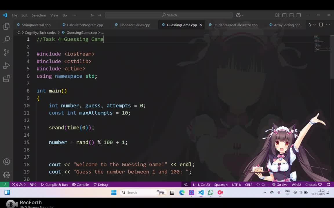 #cplusplus #programming #internship #cognifyztechnologies #guessinggame ... #cplusplus #programming #internship #cognifyztechnologies #guessinggame ...