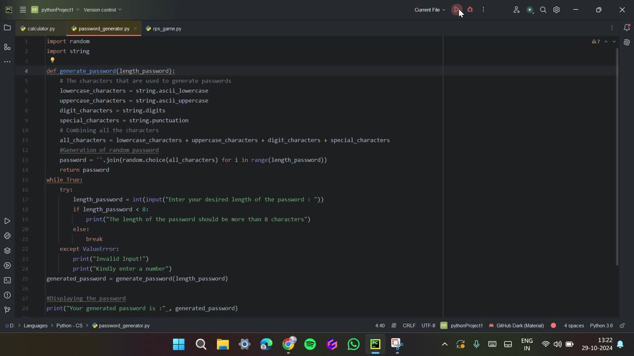 Mishti Khanna on LinkedIn: #passwordgenerator #cybersecurity #python # ... Mishti Khanna on LinkedIn: #passwordgenerator #cybersecurity #python # ...