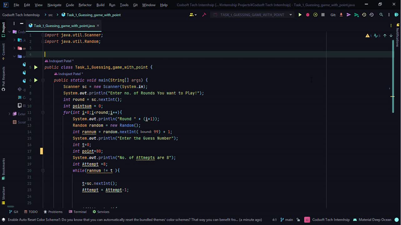Coding challenge in Java with CodSoft | INDRAJEET Patel posted on the ... Coding challenge in Java with CodSoft | INDRAJEET Patel posted on the ...