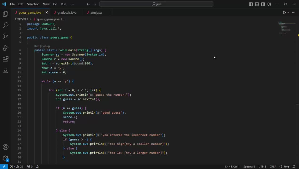 #java #codsoft #internship | Anurag Kumar #java #codsoft #internship | Anurag Kumar