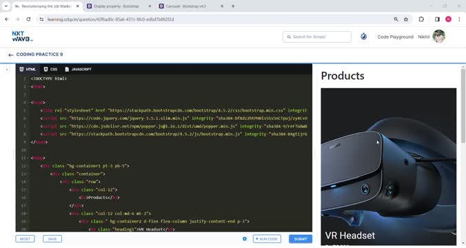 Nikhil Donthusaram on LinkedIn: #ccbp #nxtwave #html #css #bootstrap # ... Nikhil Donthusaram on LinkedIn: #ccbp #nxtwave #html #css #bootstrap # ...