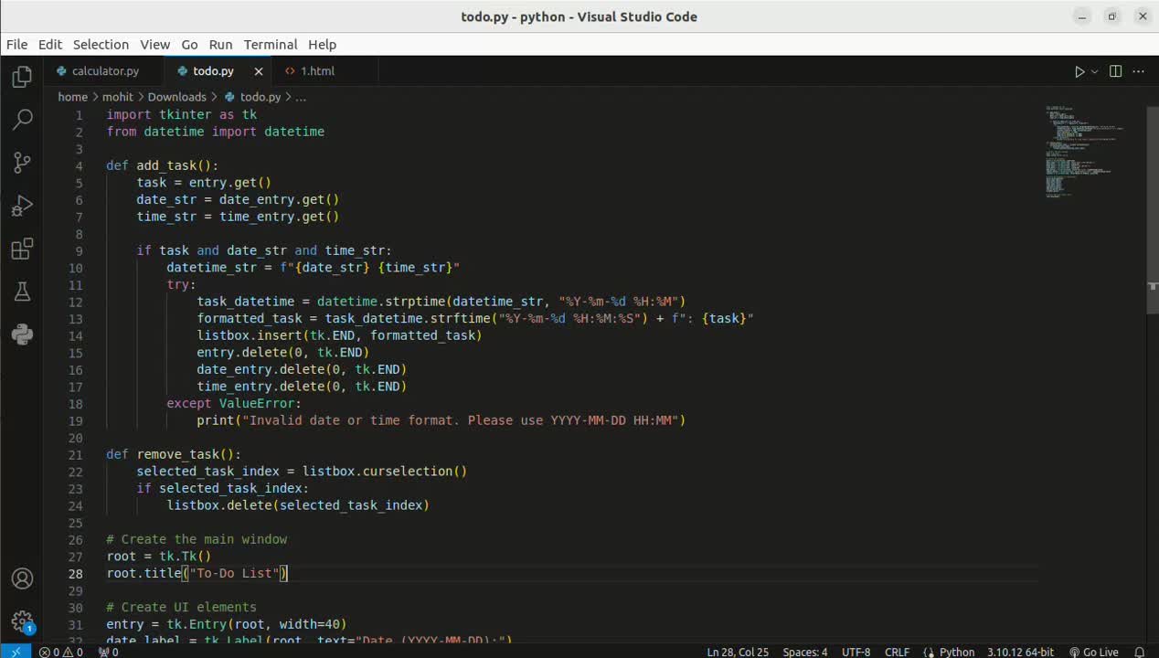 Mohit Siva on LinkedIn: #codsoft #pythoninternship #todolistapp # ... Mohit Siva on LinkedIn: #codsoft #pythoninternship #todolistapp # ...