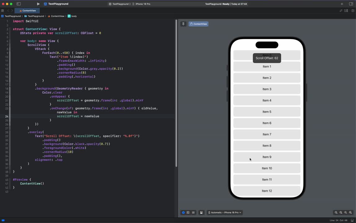 An Tran on LinkedIn: Observing the scroll offset of a SwiftUI List is ... An Tran on LinkedIn: Observing the scroll offset of a SwiftUI List is ...