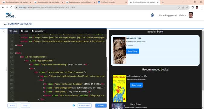 Midhun A on LinkedIn: #30daysofcode #ccbp #nxtwave #html #css #boostrap Midhun A on LinkedIn: #30daysofcode #ccbp #nxtwave #html #css #boostrap