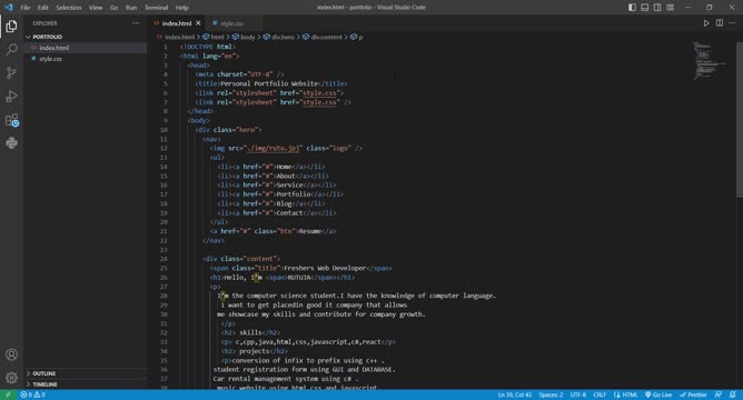 Rutuja Patil on LinkedIn: #portfolio #codsoft #html #css Rutuja Patil on LinkedIn: #portfolio #codsoft #html #css
