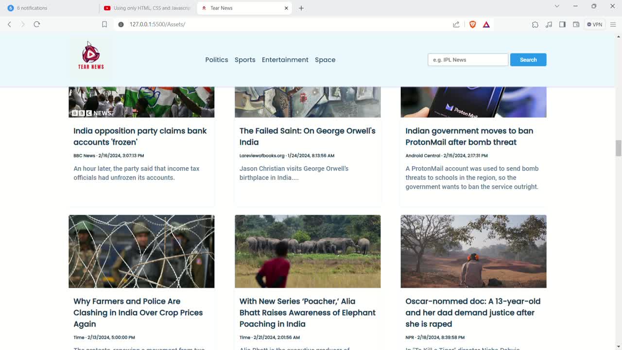 Launching Tear News: a news website with JavaScript | Syed Mohammad ... Launching Tear News: a news website with JavaScript | Syed Mohammad ...