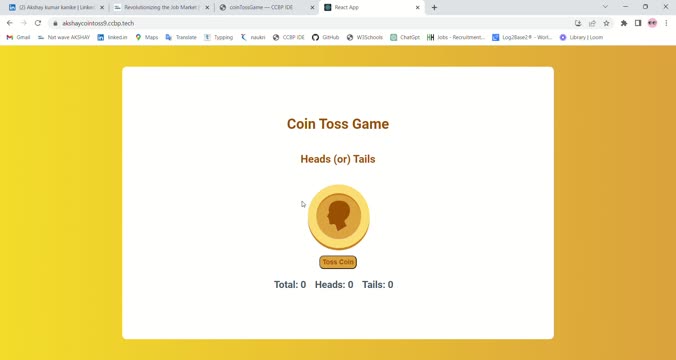 Akshay kumar kanike on LinkedIn: #cointossgameapp #hi #connections # ... Akshay kumar kanike on LinkedIn: #cointossgameapp #hi #connections # ...
