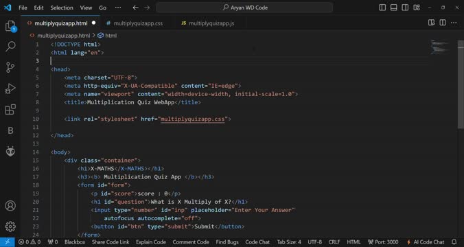 How I built a multiplication app using HTML, CSS, and JavaScript ... How I built a multiplication app using HTML, CSS, and JavaScript ...