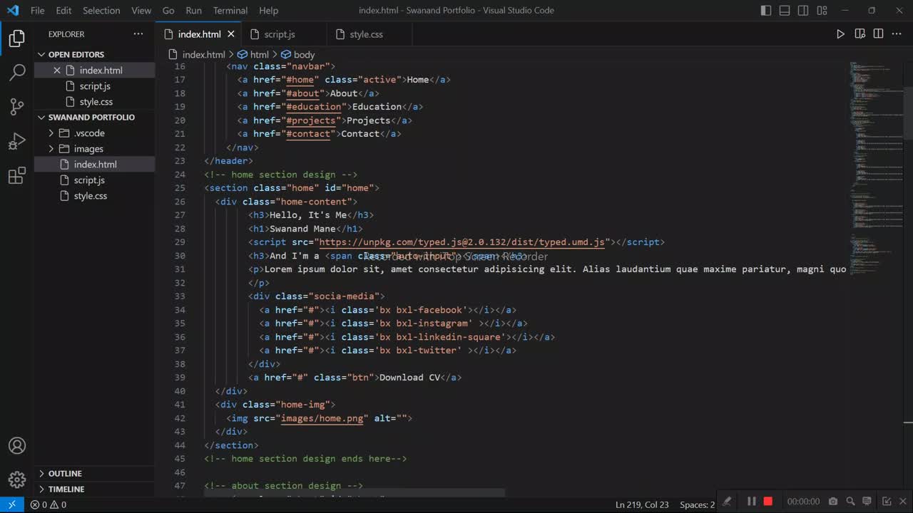 Swanand Mane on LinkedIn: #dabotics #intern #html #css #javascript Swanand Mane on LinkedIn: #dabotics #intern #html #css #javascript