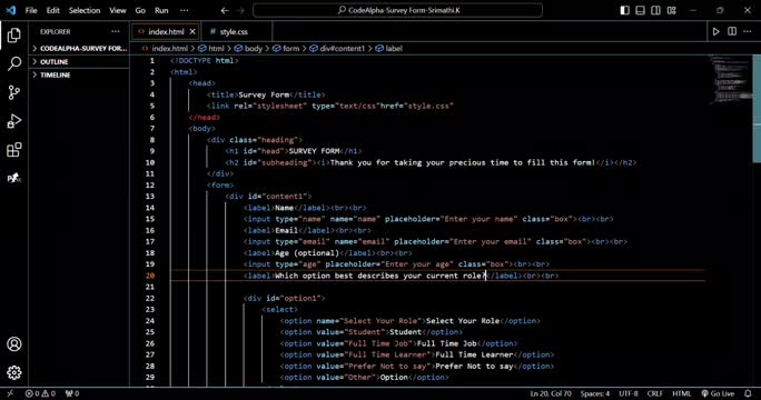 Srimathi Kumaresan on LinkedIn: #codealphaintern #webdevelopment # ... Srimathi Kumaresan on LinkedIn: #codealphaintern #webdevelopment # ...
