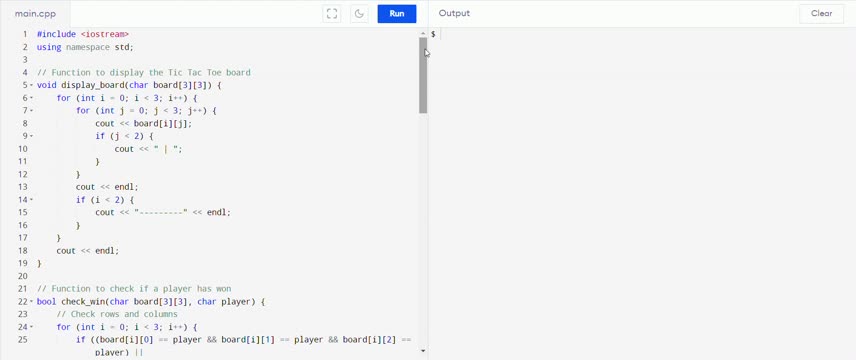 Created a TIC TAC TOE game in C++ | Lavanya .V posted on the topic ... Created a TIC TAC TOE game in C++ | Lavanya .V posted on the topic ...