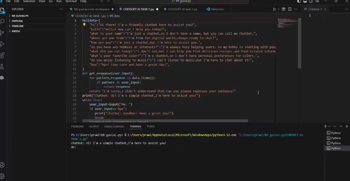 PRAWIN S K on LinkedIn: #codsoft #intenship #python #chatbot #github # ... PRAWIN S K on LinkedIn: #codsoft #intenship #python #chatbot #github # ...