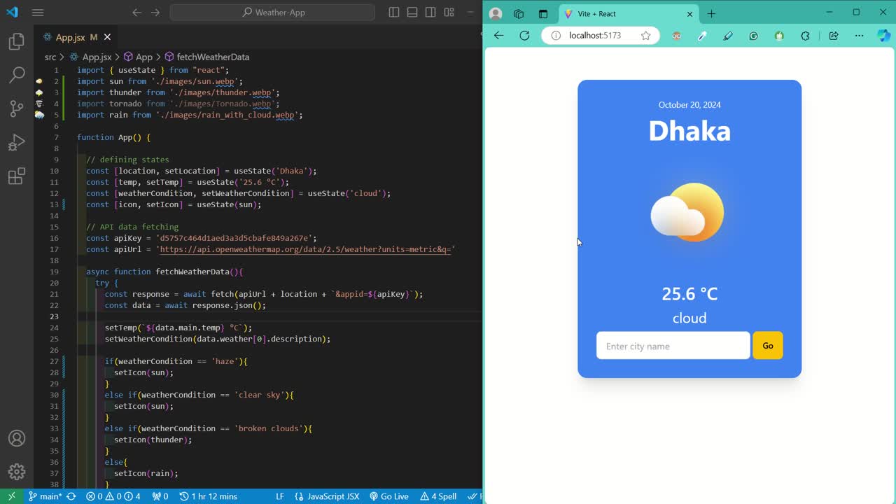 Bidut Sharkar Shemanto on LinkedIn: Weather App Project using React.js ... Bidut Sharkar Shemanto on LinkedIn: Weather App Project using React.js ...