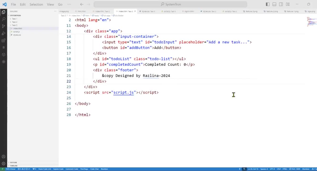 Razlina Joan S J on LinkedIn: #todoapp #todolist #task3 #reactjs #html ... Razlina Joan S J on LinkedIn: #todoapp #todolist #task3 #reactjs #html ...