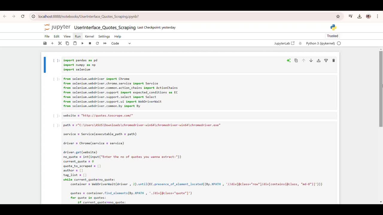 Kartik Arora on LinkedIn: #webscraping #python #selenium #datascience # ... Kartik Arora on LinkedIn: #webscraping #python #selenium #datascience # ...