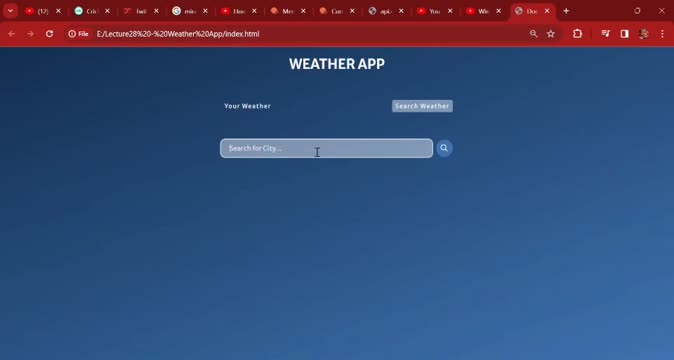 Anurag Tripathi on LinkedIn: #webdevelopment #weatherapp #codingjourney Anurag Tripathi on LinkedIn: #webdevelopment #weatherapp #codingjourney