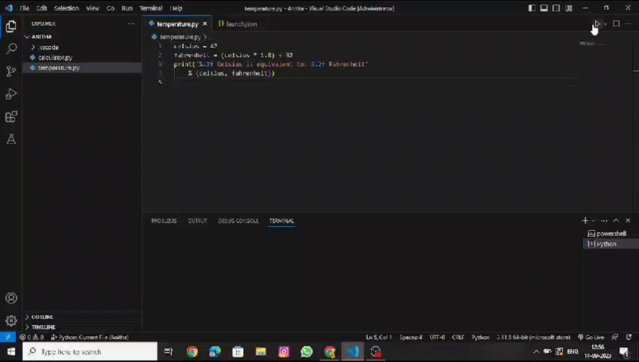 Anitha Arul on LinkedIn: #pythoninternship #python #technohacks Anitha Arul on LinkedIn: #pythoninternship #python #technohacks