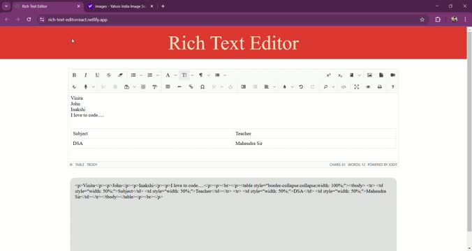 Vinita Israni on LinkedIn: Introducing My Rich Text Editor with HTML ... Vinita Israni on LinkedIn: Introducing My Rich Text Editor with HTML ...