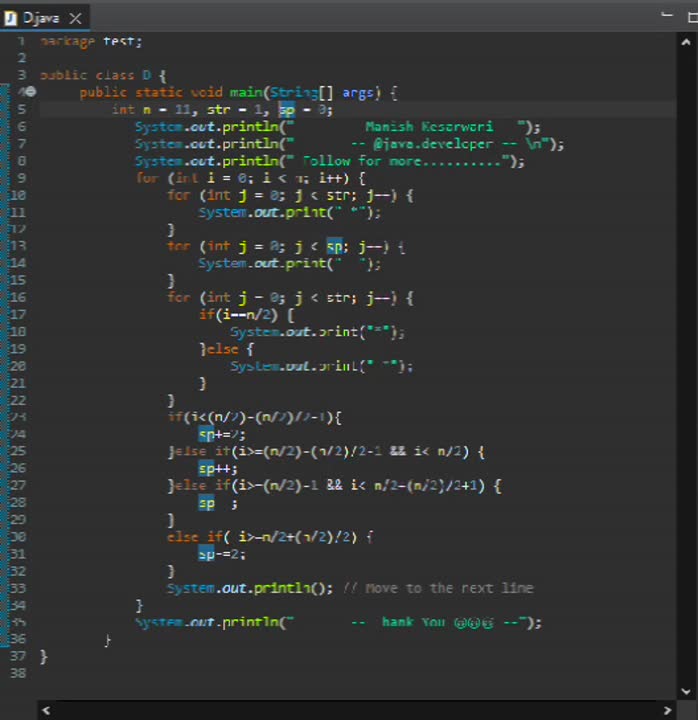 #programming #pattern #coding #java #program | Manish Kesarwani #programming #pattern #coding #java #program | Manish Kesarwani