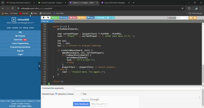 Building a Connect Four game in C++ | Goutham J posted on the topic ... Building a Connect Four game in C++ | Goutham J posted on the topic ...