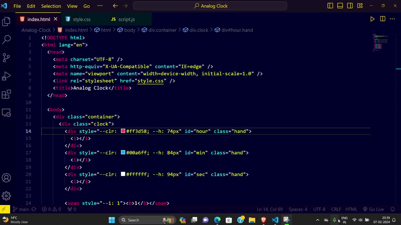 Showcasing my first analog clock with HTML, CSS, and JavaScript ... Showcasing my first analog clock with HTML, CSS, and JavaScript ...