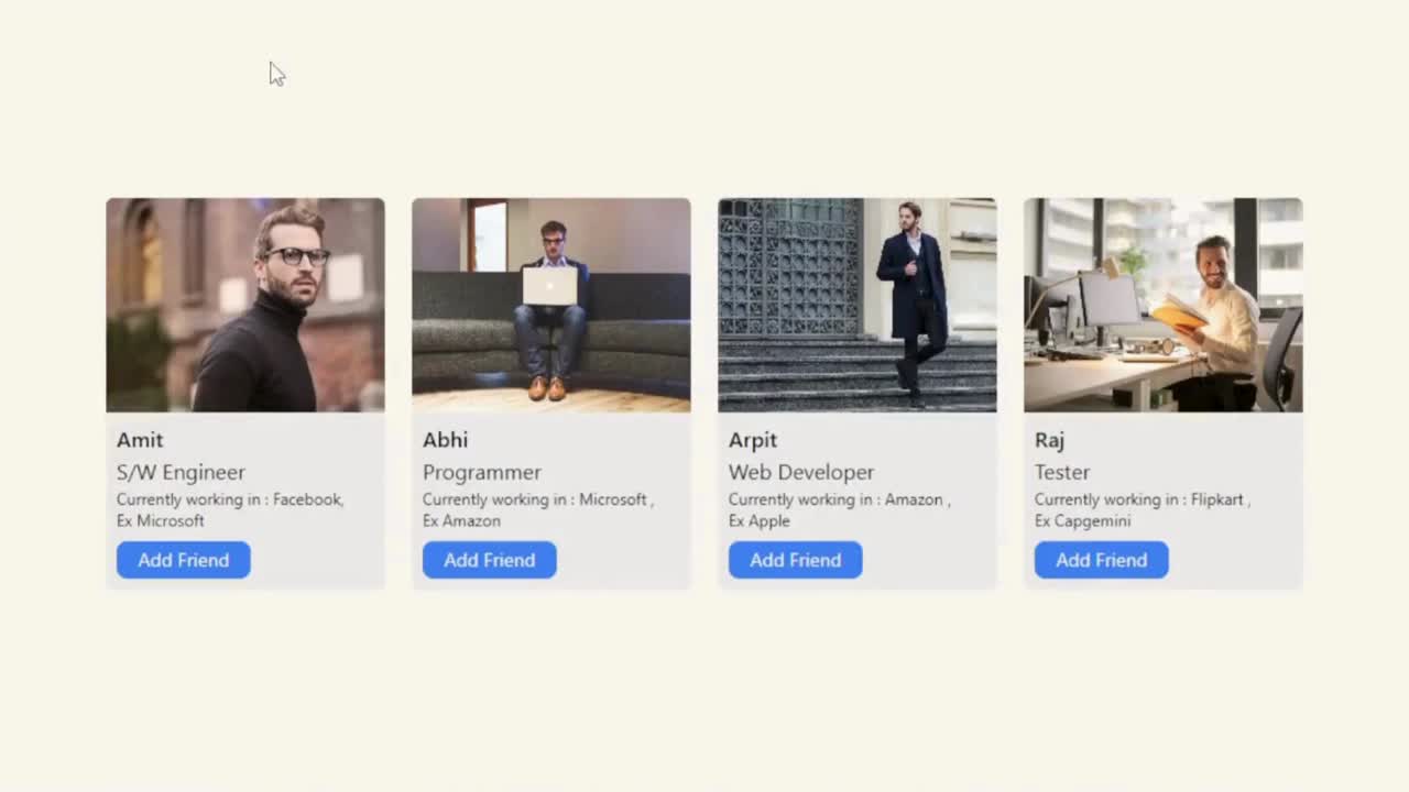Implemented React JS card component for UX | Amit Sharma posted on the ... Implemented React JS card component for UX | Amit Sharma posted on the ...