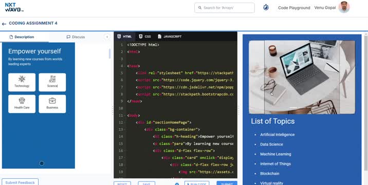 Venu Gopal Chintha on LinkedIn: #30daysofcode #ccbp #nxtwave #30days0fcode Venu Gopal Chintha on LinkedIn: #30daysofcode #ccbp #nxtwave #30days0fcode