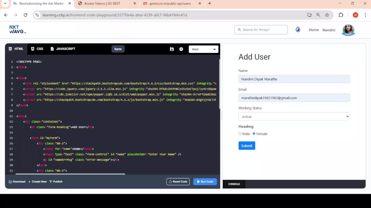 #javascript #webdevelopment #api | Nandini Marathe #javascript #webdevelopment #api | Nandini Marathe