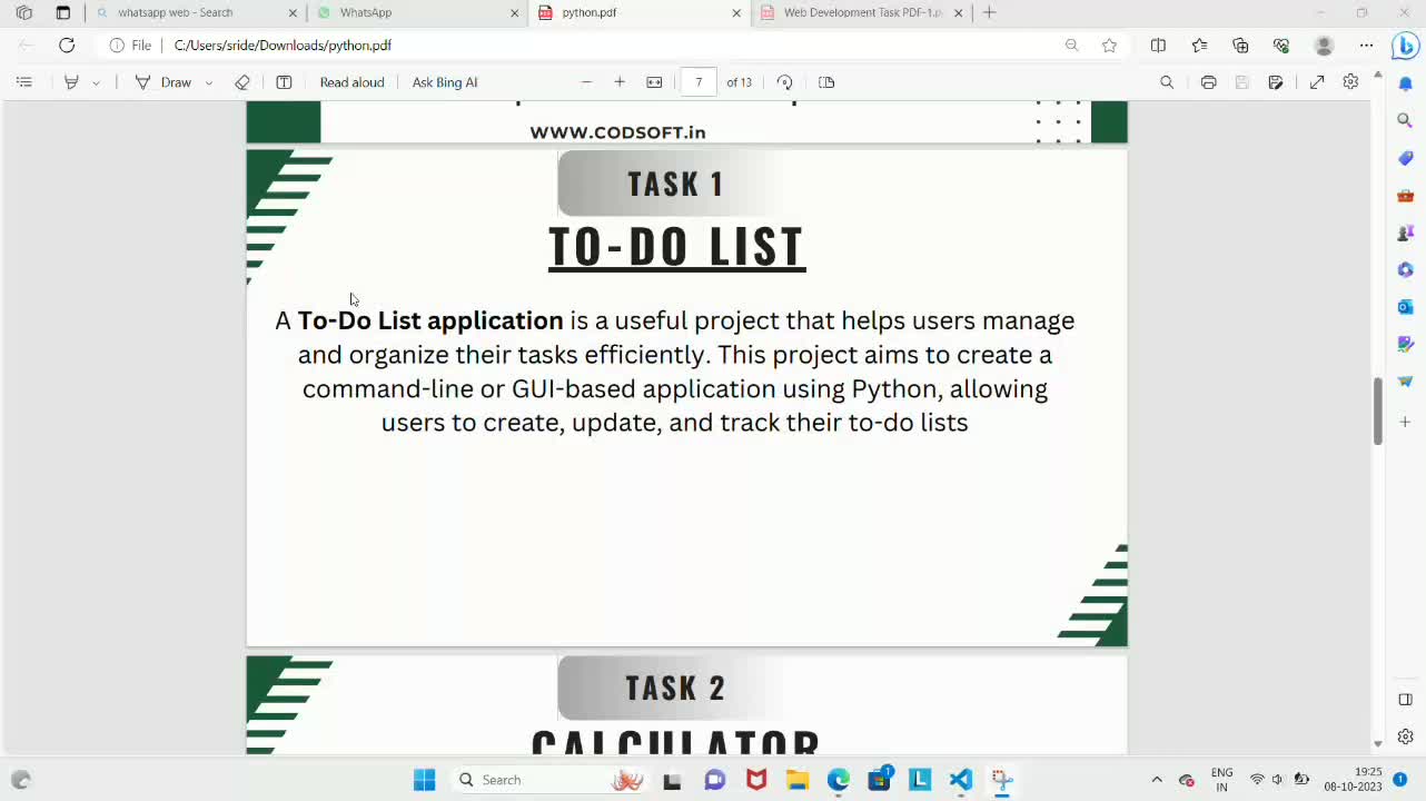 Completed task 1 of CodSoft internship program | PUDU KALYANI posted on ... Completed task 1 of CodSoft internship program | PUDU KALYANI posted on ...