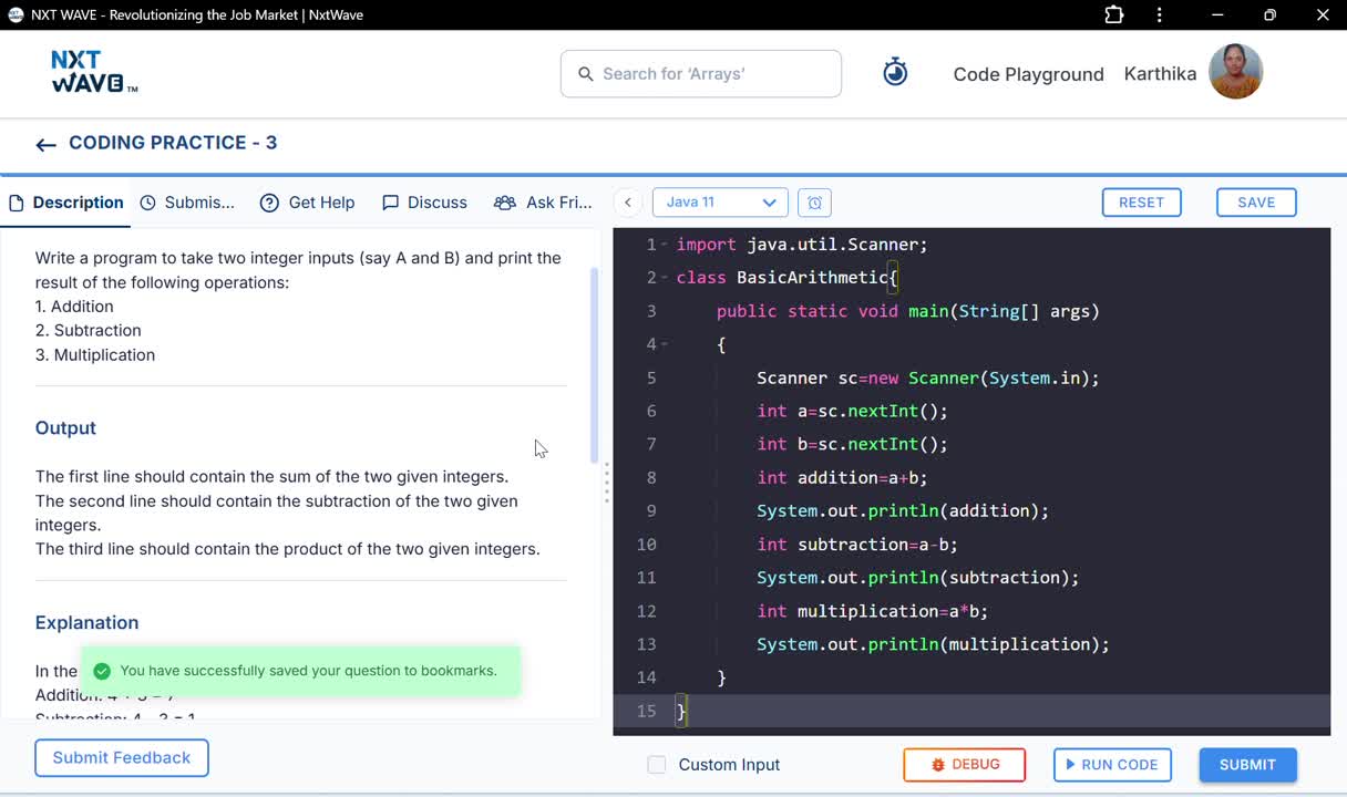 Karthika Rangan on LinkedIn: #codechallenge #java #coding #area #first Karthika Rangan on LinkedIn: #codechallenge #java #coding #area #first