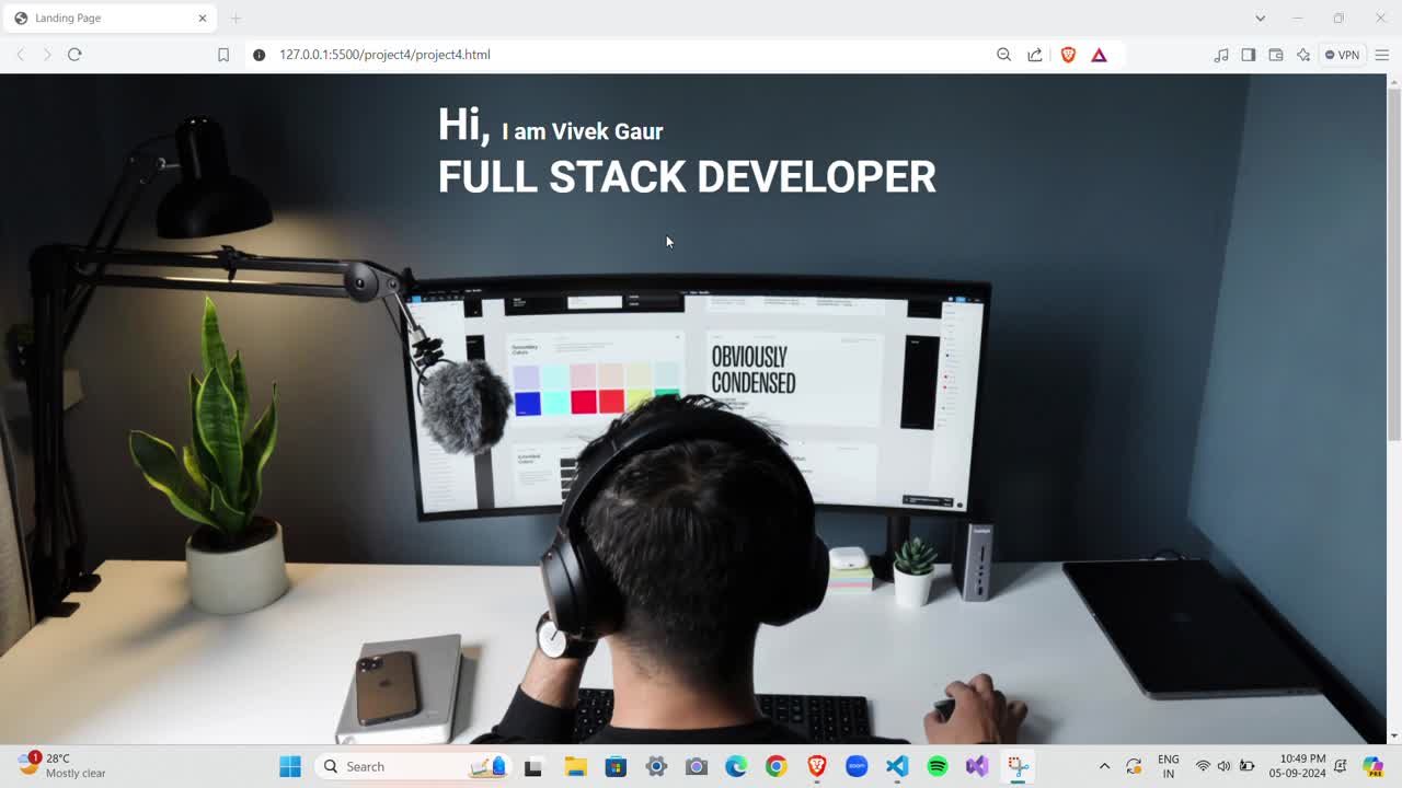 New project: landing page design using HTML and CSS | Vivek Gaur posted ... New project: landing page design using HTML and CSS | Vivek Gaur posted ...
