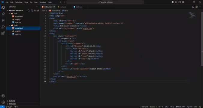Suraj Mishra on LinkedIn: Task 2 my Internship ( Stopwatch web application) Suraj Mishra on LinkedIn: Task 2 my Internship ( Stopwatch web application)