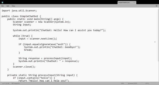 Janani .S on LinkedIn: #java #chatbot #programming #nlp # ... Janani .S on LinkedIn: #java #chatbot #programming #nlp # ...