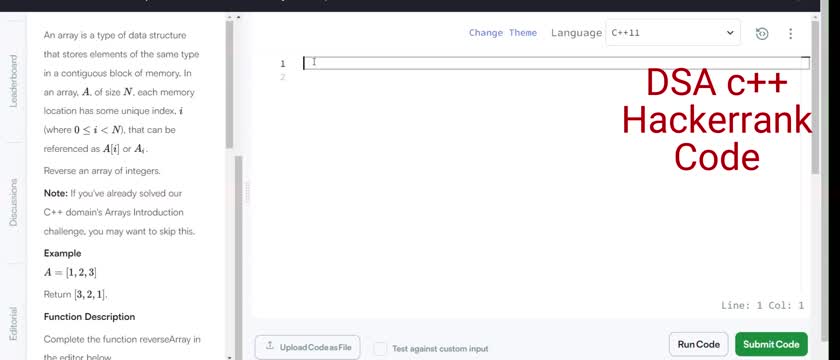 DEEPAK SHAHI on LinkedIn: #hackerrank #codingjourney #arrayreverse #dsa DEEPAK SHAHI on LinkedIn: #hackerrank #codingjourney #arrayreverse #dsa