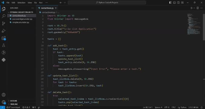 Bala Ganapathy on LinkedIn: #pythoninternship #codsoft #todolistapp # ... Bala Ganapathy on LinkedIn: #pythoninternship #codsoft #todolistapp # ...