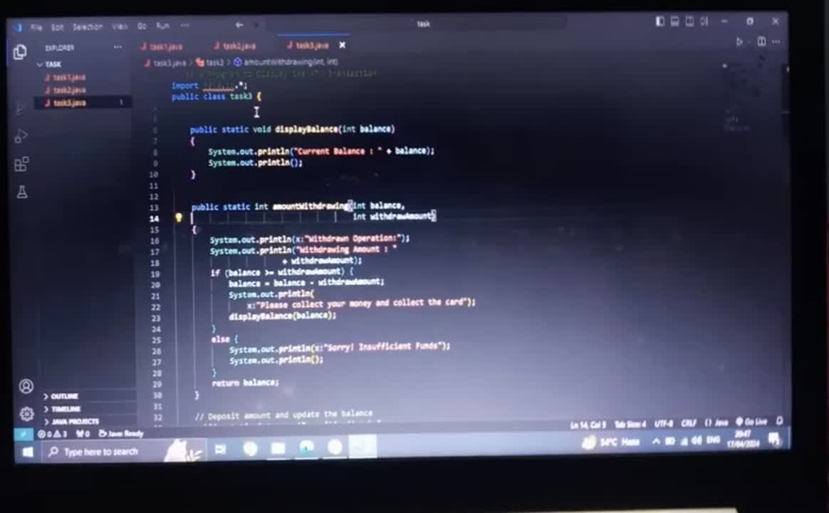 Komal Maurya on LinkedIn: 📚 Task 3 Final task ATM Interface completed ... Komal Maurya on LinkedIn: 📚 Task 3 Final task ATM Interface completed ...