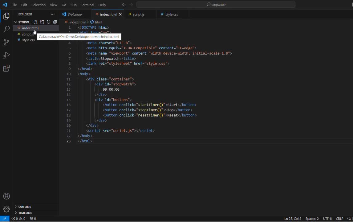 Deeksha Ravindran on LinkedIn: #webdevelopment #stopwatch #prodigyinfotech Deeksha Ravindran on LinkedIn: #webdevelopment #stopwatch #prodigyinfotech