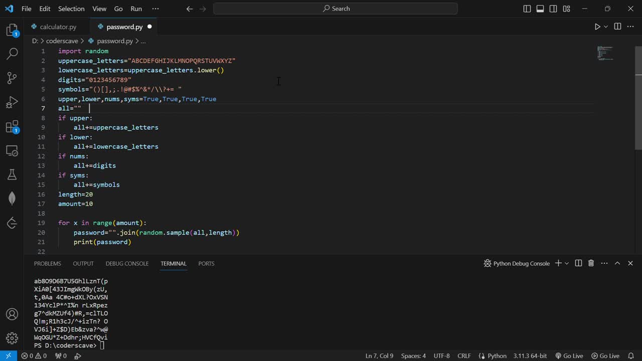 Tejas Ambekar on LinkedIn: #python #coderscave #passwordgenerator #linkedin Tejas Ambekar on LinkedIn: #python #coderscave #passwordgenerator #linkedin