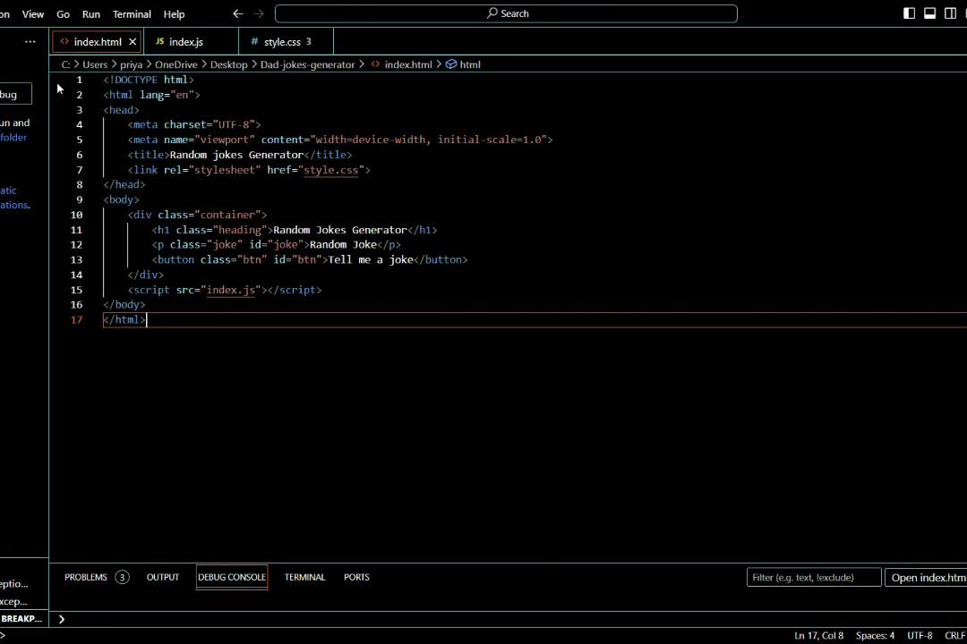 Priyashree Sahu on LinkedIn: #html #css #javascript #visualstudiocode Priyashree Sahu on LinkedIn: #html #css #javascript #visualstudiocode