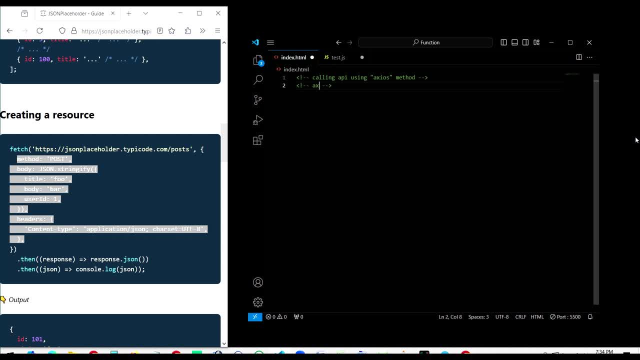 Calling API using axios method | Abdulla Al Masud Calling API using axios method | Abdulla Al Masud