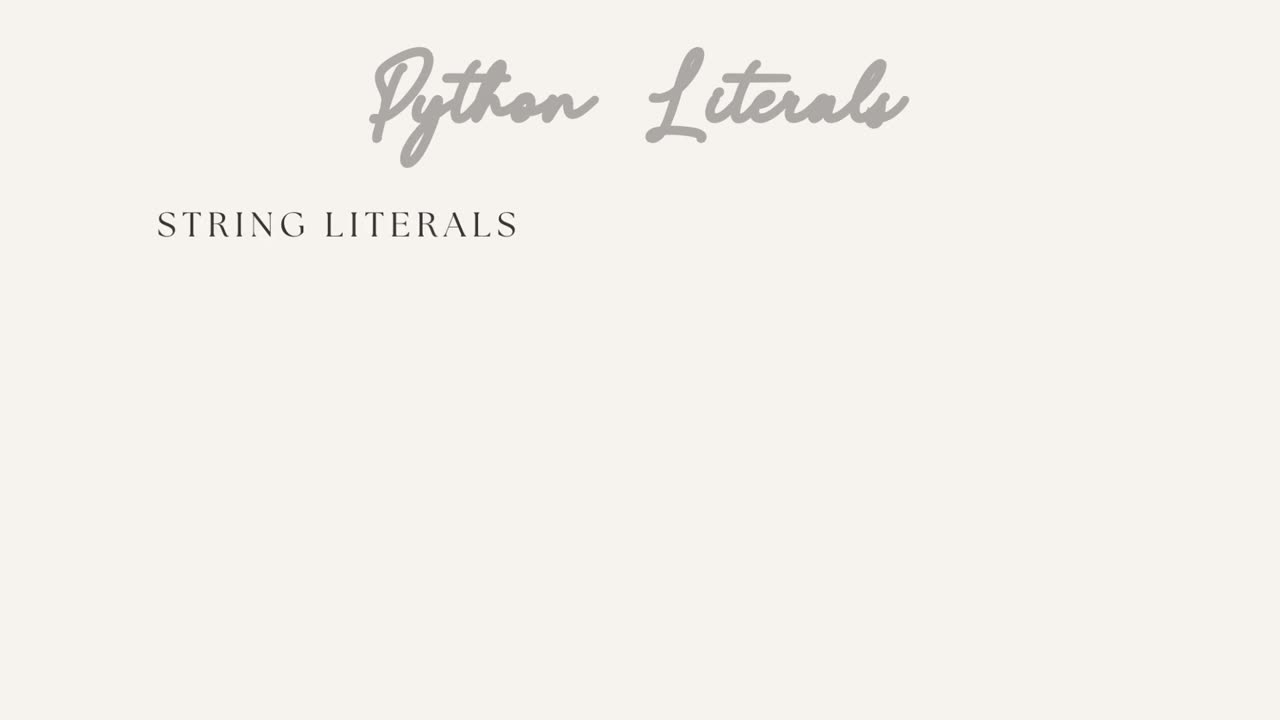 What are Python literals? | Adchaya A posted on the topic | LinkedIn What are Python literals? | Adchaya A posted on the topic | LinkedIn