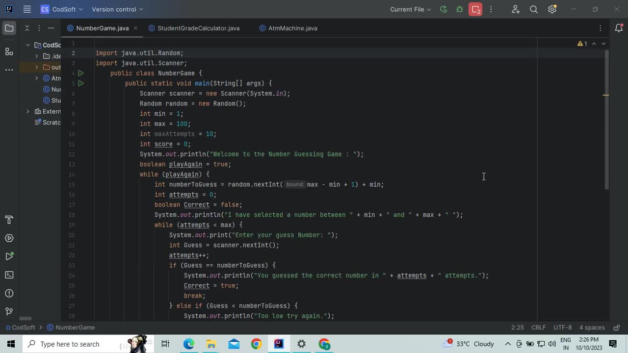 Sabir Ansari on LinkedIn: #codsoft #cosoftinternship #java Sabir Ansari on LinkedIn: #codsoft #cosoftinternship #java