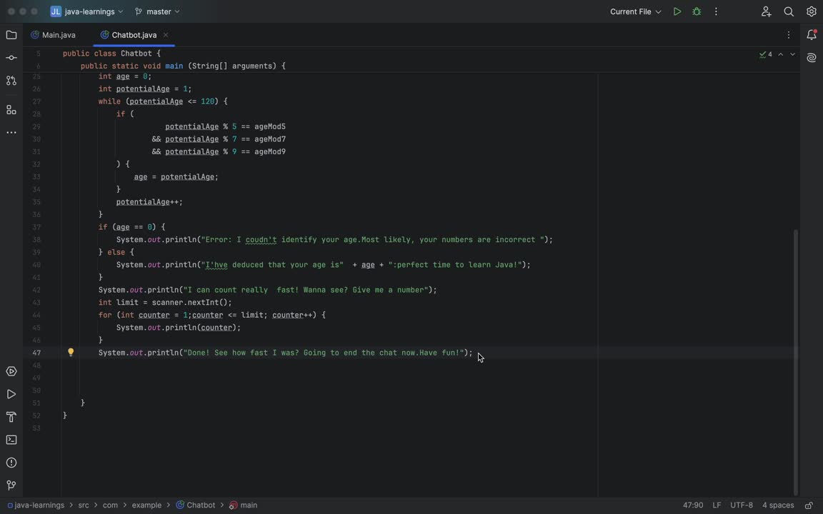 Harshit Mishra on LinkedIn: #java #chatbot #java #chatbot #intellij # ... Harshit Mishra on LinkedIn: #java #chatbot #java #chatbot #intellij # ...