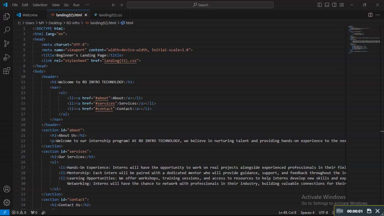 #rdinfrotechnology #html #css #webdevelopment #landingpage #internship ... #rdinfrotechnology #html #css #webdevelopment #landingpage #internship ...