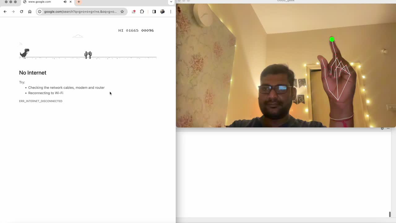 Made a gesture-controlled T-Rex game in Chrome using OpenCV | Abhishek ... Made a gesture-controlled T-Rex game in Chrome using OpenCV | Abhishek ...