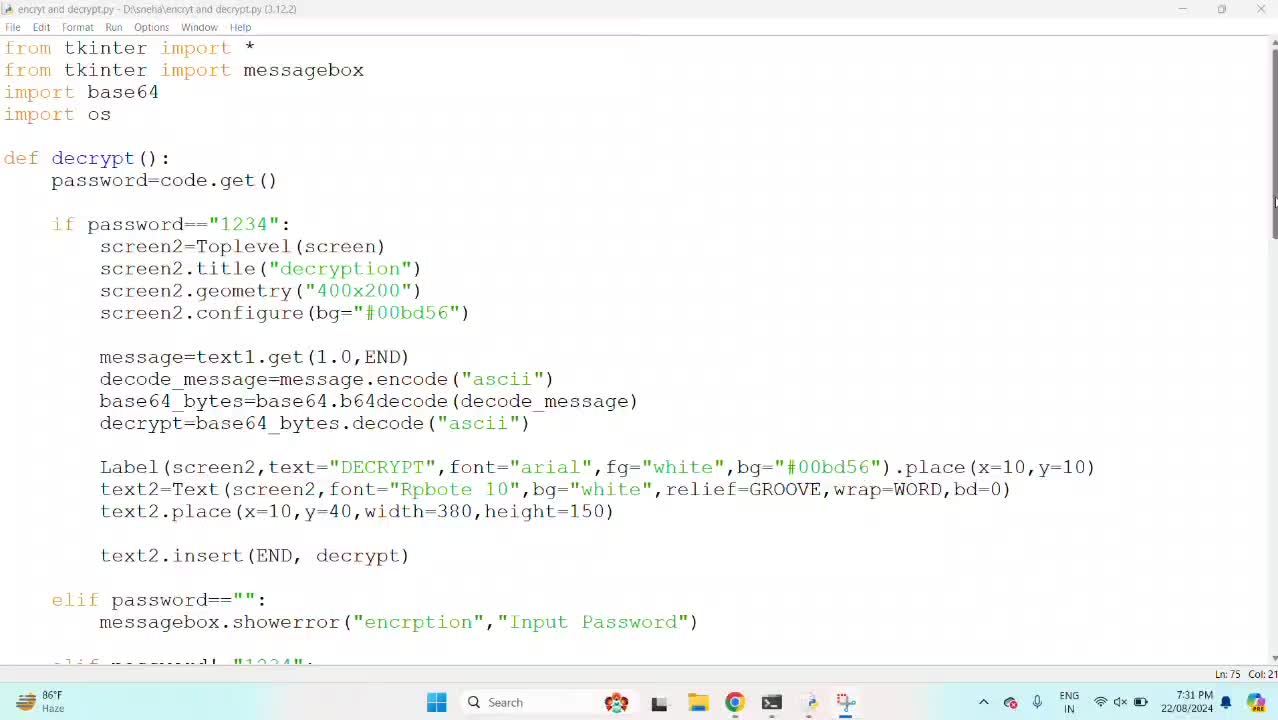 Sneha J on LinkedIn: #python #encryption #decryption #cybersecurity # ... Sneha J on LinkedIn: #python #encryption #decryption #cybersecurity # ...